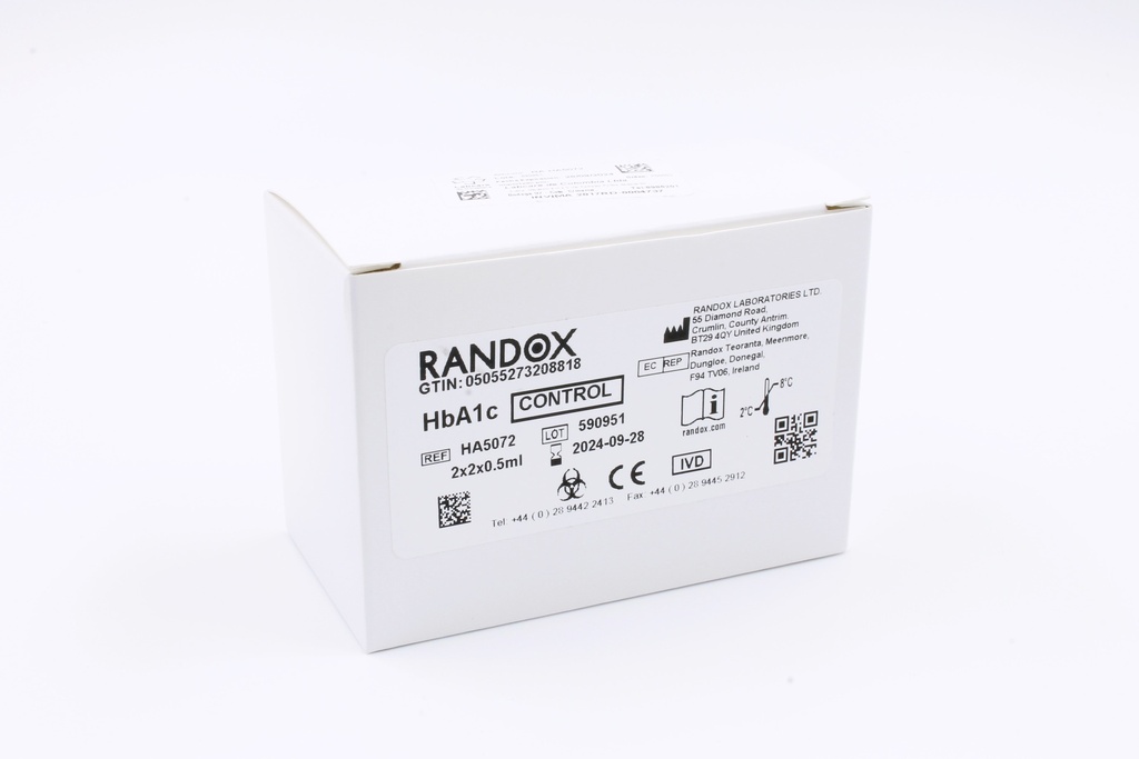 Control HbA1c Nivel 1 y 2 Randox (UK). | Labcare de Colombia S.A.S